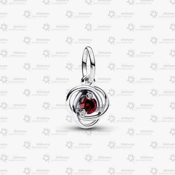 Pandora | Jewelry | Pandora Red Eternity Circle Dangle Charm | Poshmark